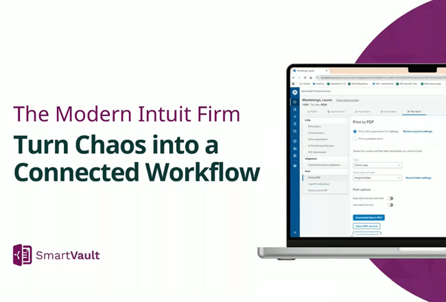 The Modern Intuit Firm: Turn Chaos into a Connected Workflow | SmartVault